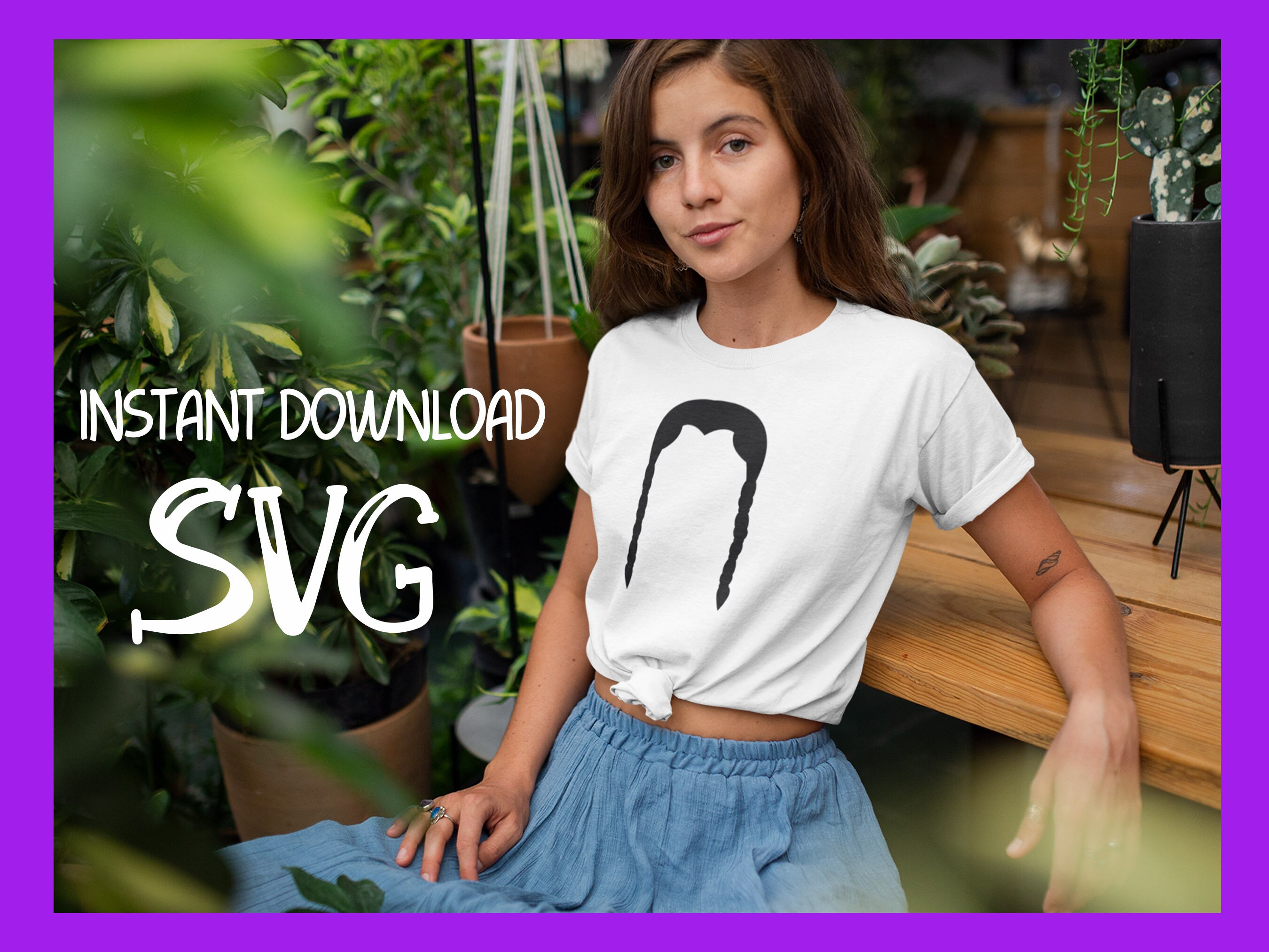 Wednesday Addams SVG, Wednesday Addams Pigtails SVG, Wednesday Addams ...