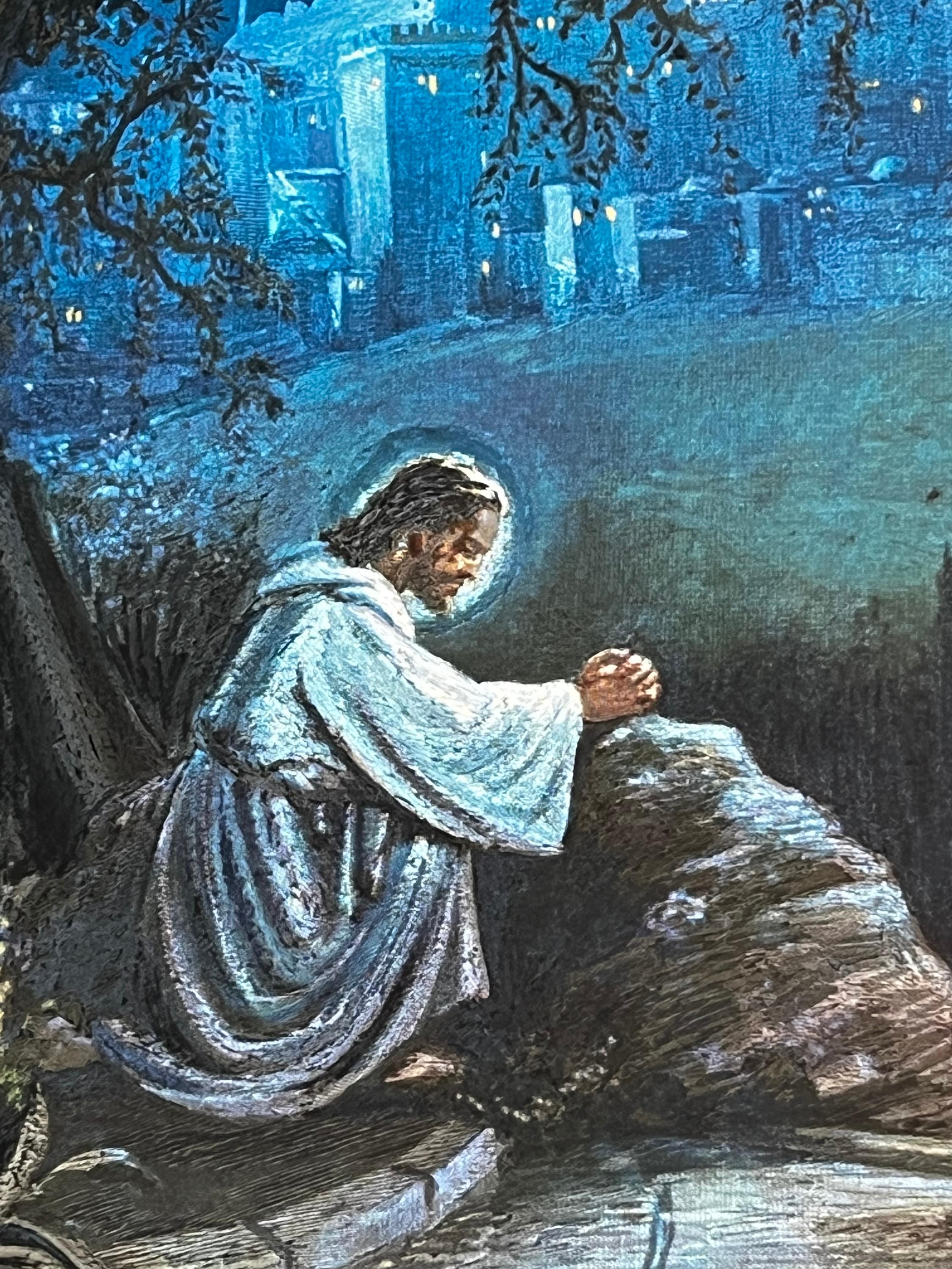Jesus Christ in the Garden of Gethsemane Brilliant Dufex Foil Art Print ...