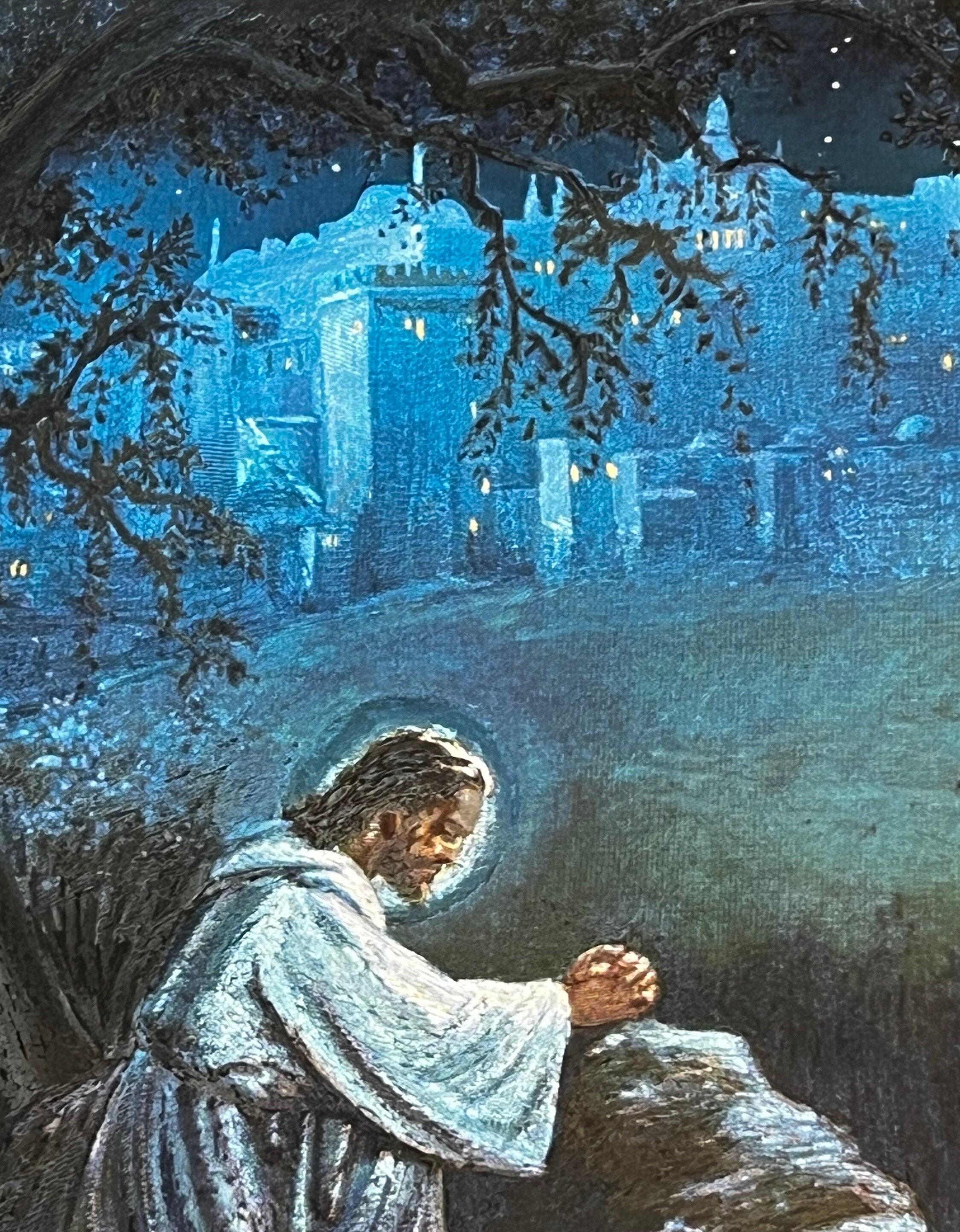 Jesus Christ in the Garden of Gethsemane Brilliant Dufex Foil Art Print ...