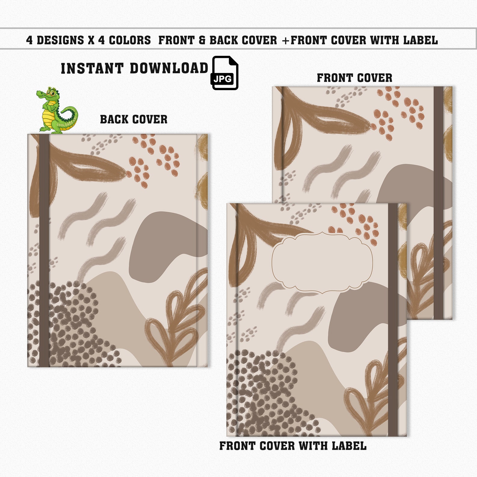 16 Digital Notebook-journal-planner Covers-abstract BOHO Style - Etsy
