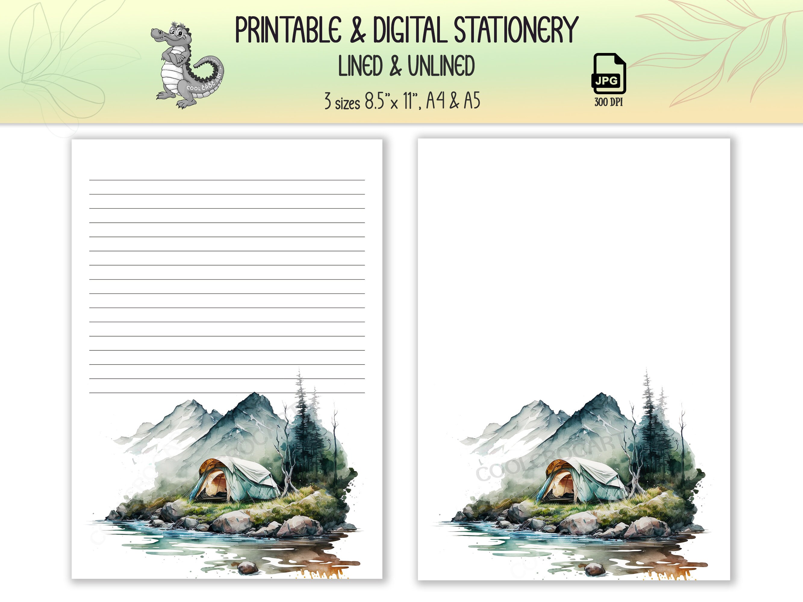 Forest Themed Letterhead Paper