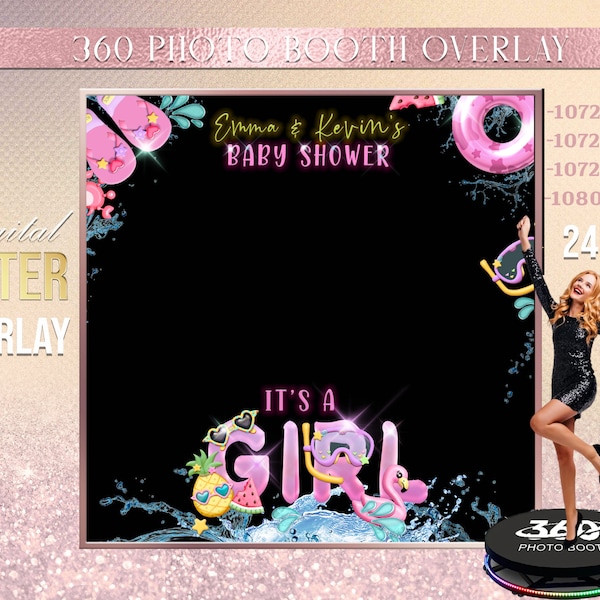 360 Photo Booth Overlay Template Baby Shower - Etsy