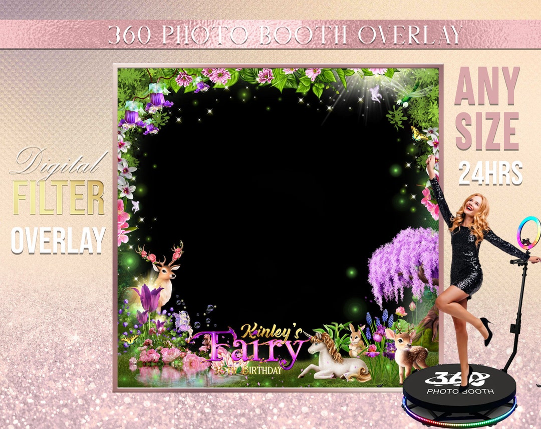 Enchanted Forest Photo Booth Photo Template Birthday Party Fairy Photo ...