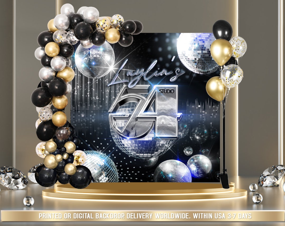 PRINTED or DIGITAL, Studio 54 Backdrop, Disco Backdrop Design, 70s ...