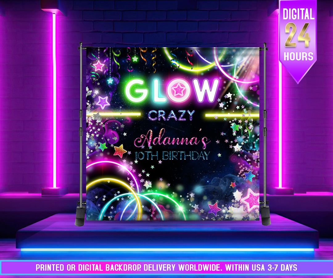 Glow Backdrop, Glow Background, Neon Glow Backdrop, Paint Glow Party ...