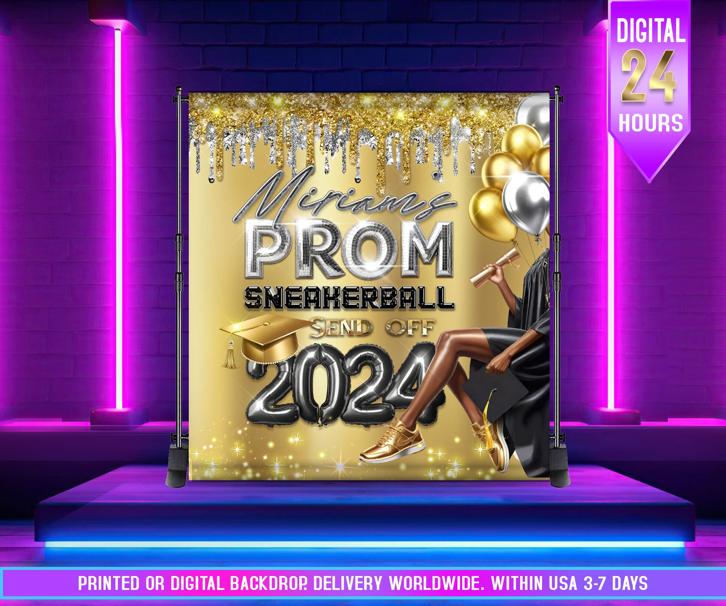 Sneaker Ball Senior Prom Backdrop Prom 2024 Backdrop Class of 2024 ...