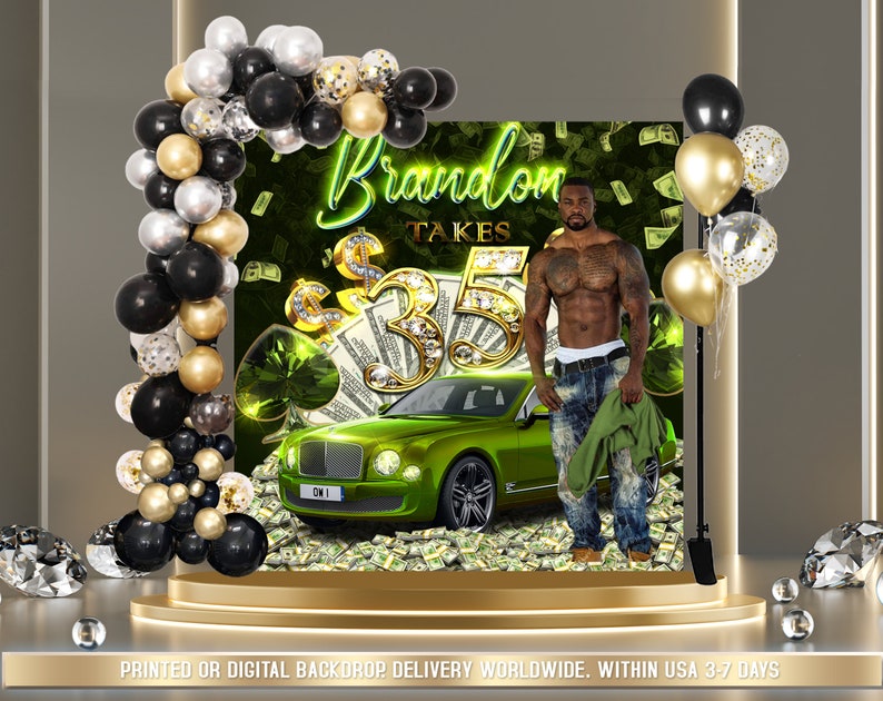 Money Backdrop| Dollar Bill Banner| Cash Birthday Backdrop| Cash ...