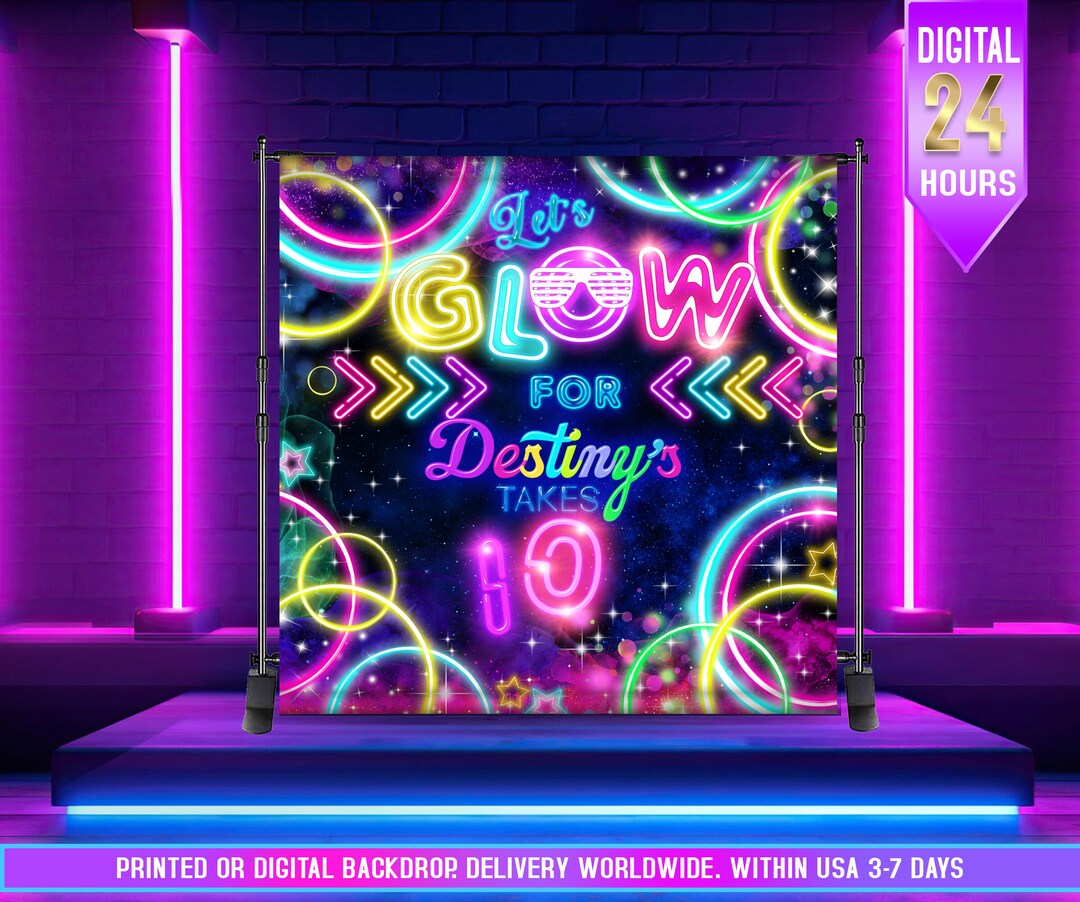 Glow Backdrop, Glow Background, Neon Glow Backdrop, Paint Glow Party ...
