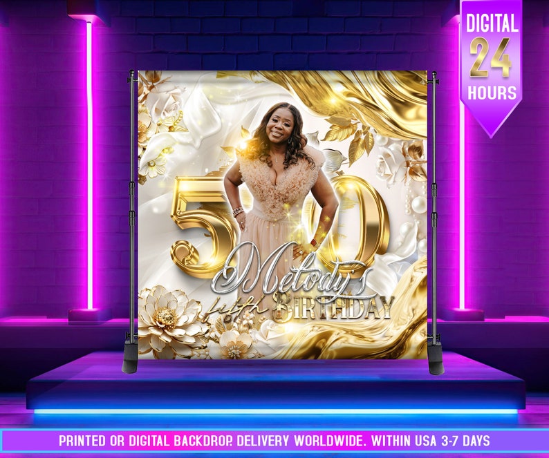 Gold Birthday Backdrop Gold Shimmer Background Gold and Diamonds ...