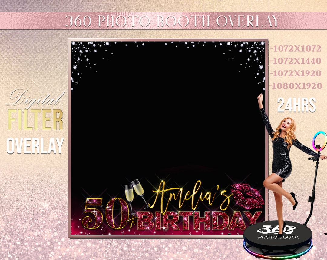 Red Diamonds Photo Booth, Red Photo Template Birthday Party, Shiny ...