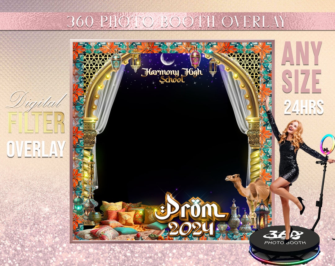 360 Overlay Arabian Nights Prom Photo Booth Template, Moroccan Prom ...