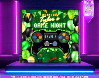 Game Night Backdrop, Game on Backdrop, Video Games Banner, Games ...