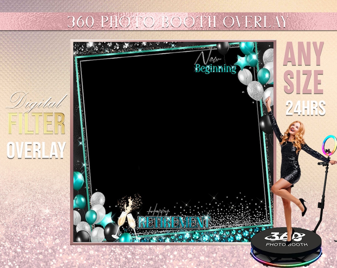 Retirement 360 Overlay, Happy Retirement 360 Photo Booth Template, - Etsy