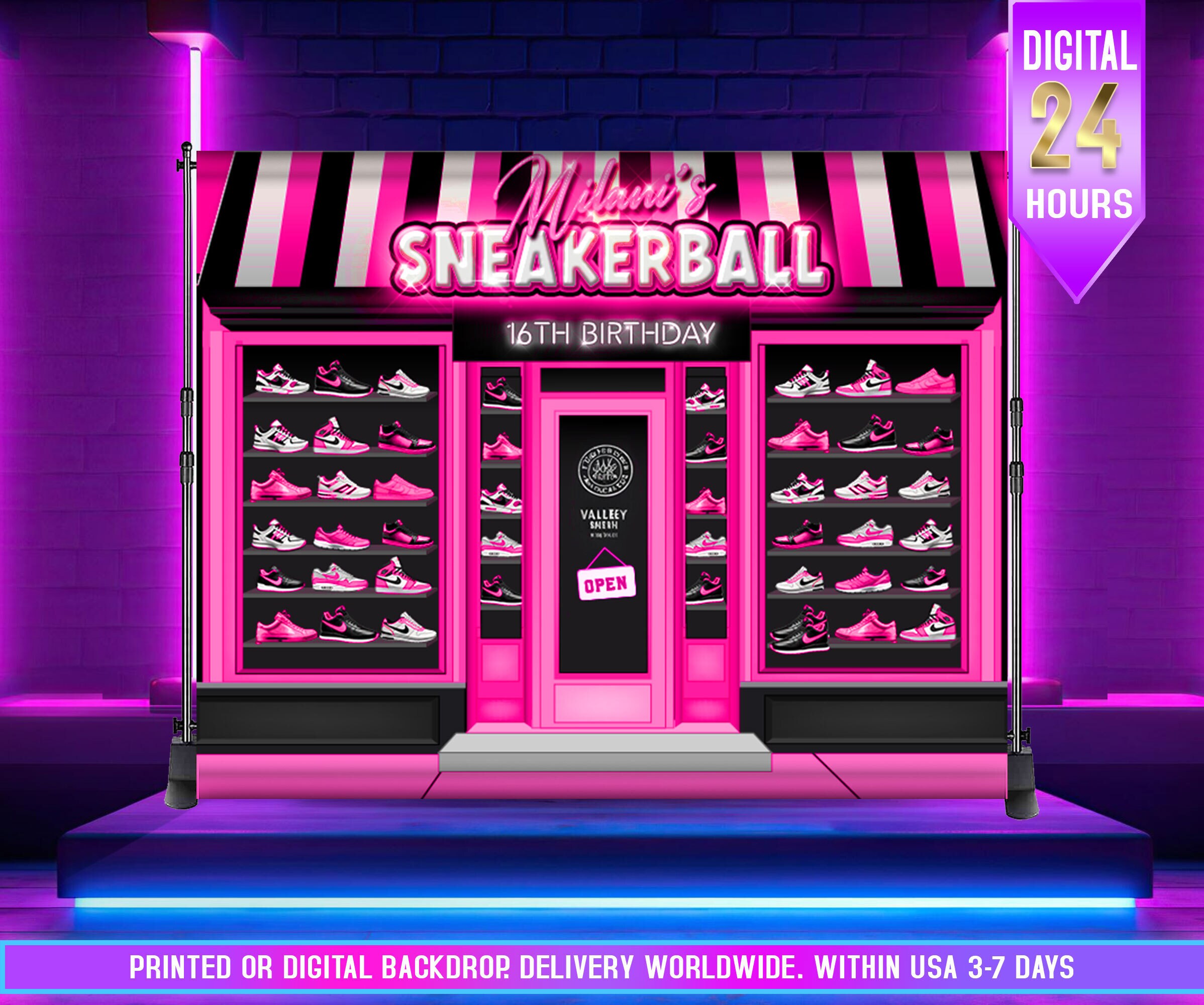 Punk Sneaker Ball Backdrop, Sneaker Gala Backdrop, Sneakers Backdrop ...