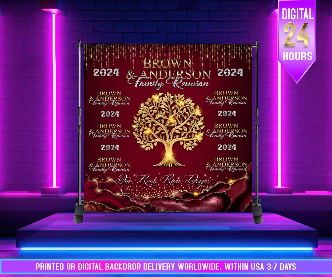 Family Reunion Backdrop, Backdrop Banner Family Reunion, Step & Repeat ...