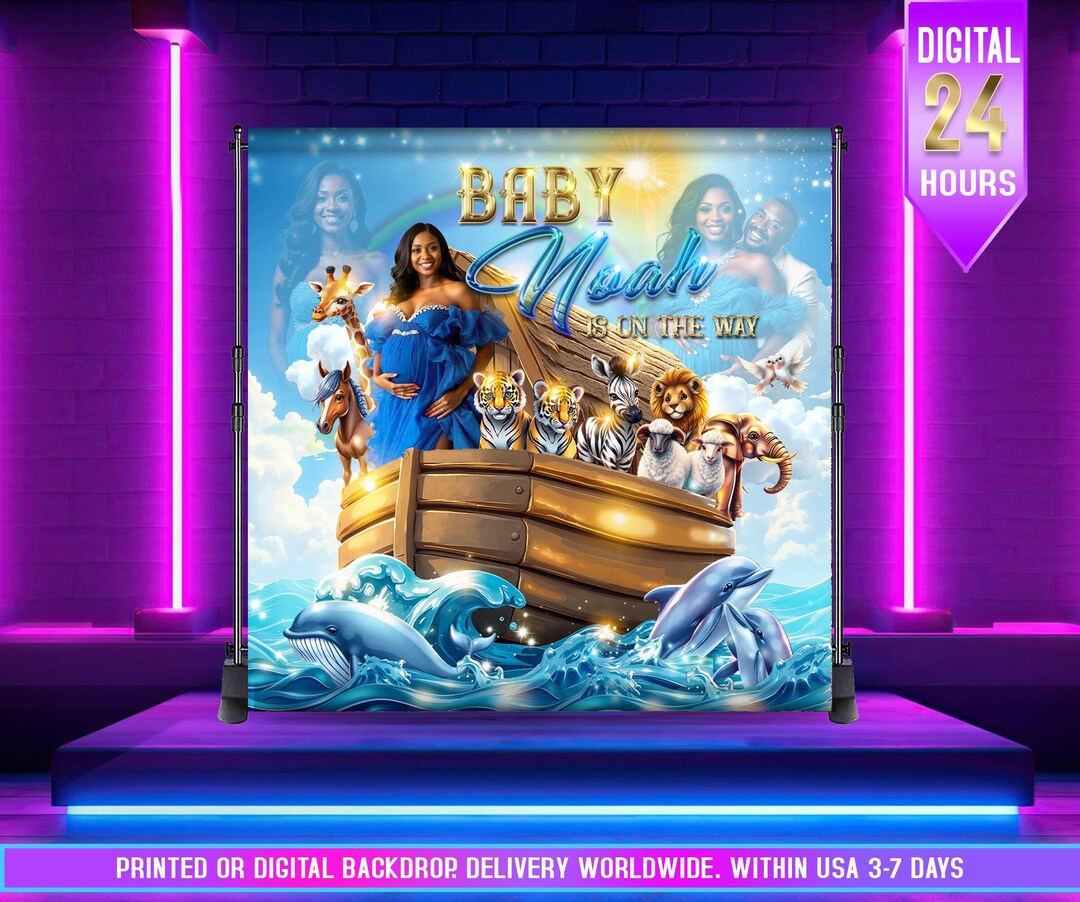 Noah's Ark Party Backdrop,noah's Ark Baby Shower Backdrop,noah's Ark ...