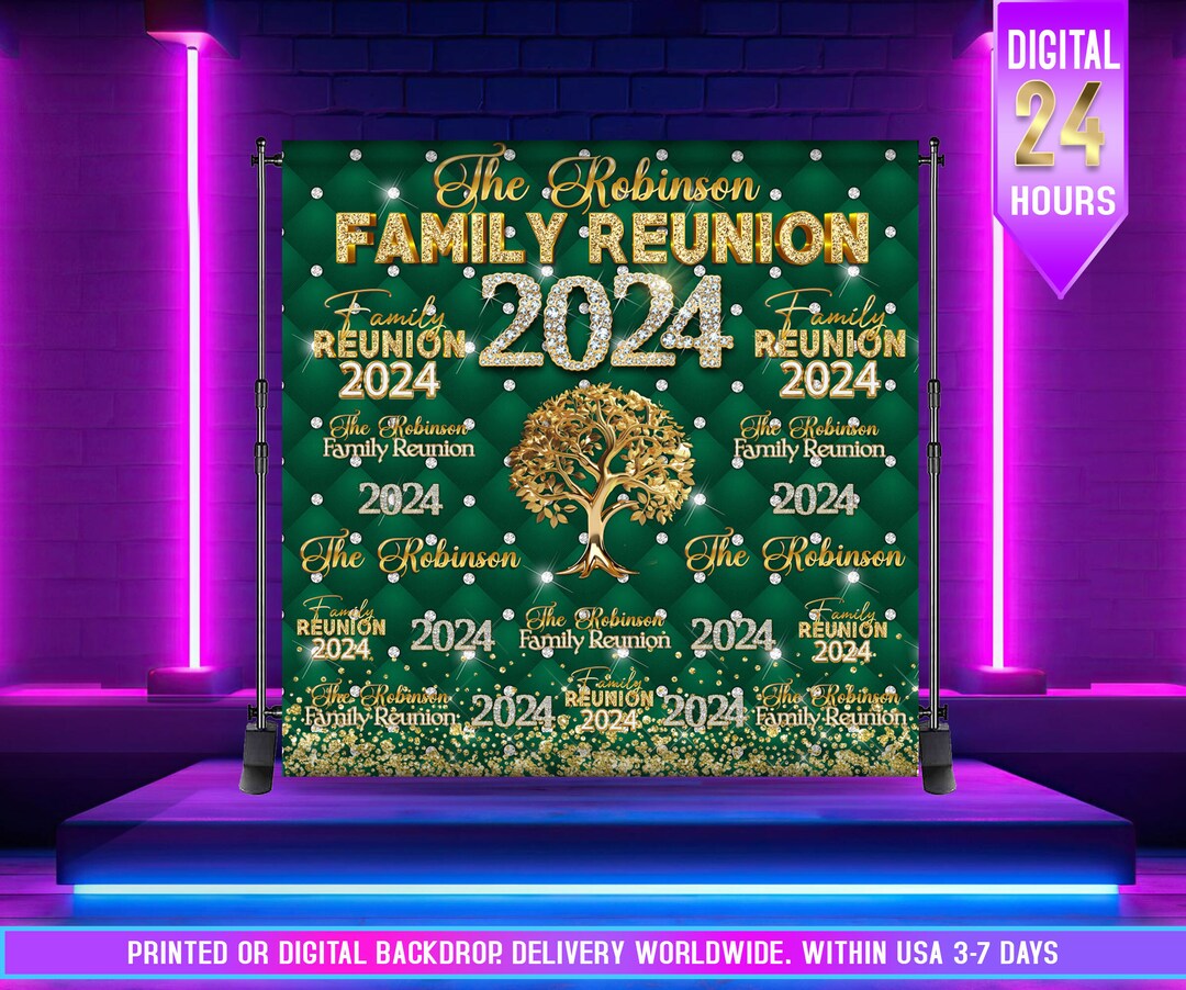 Family Reunion Backdrop, Backdrop Banner Family Reunion, Step & Repeat ...