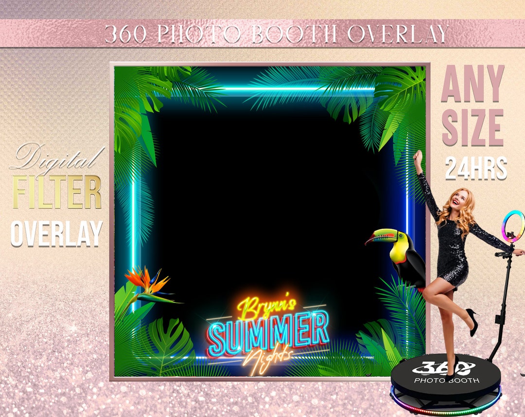 Tropical Photo Booth, Summer Photo Template Birthday Party, Luau ...