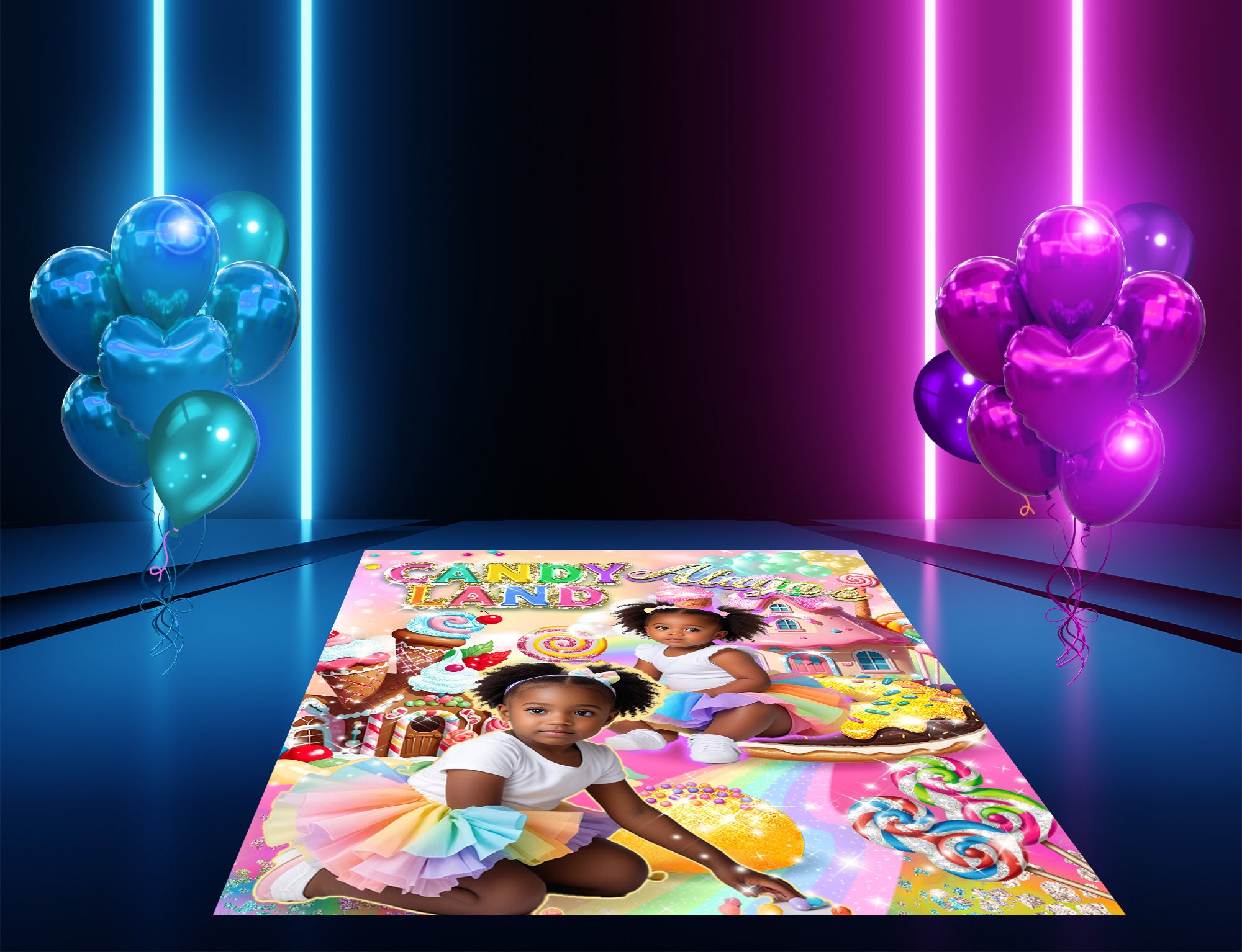 PRINTED or DIGITAL Candy Land Floor Decal Candy World Floor Wrapper ...