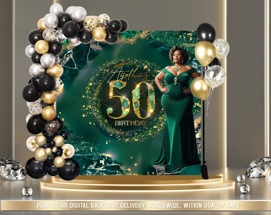 Emerald Agate Birthday Backdrop | Emerald Marble Background | Emerald ...