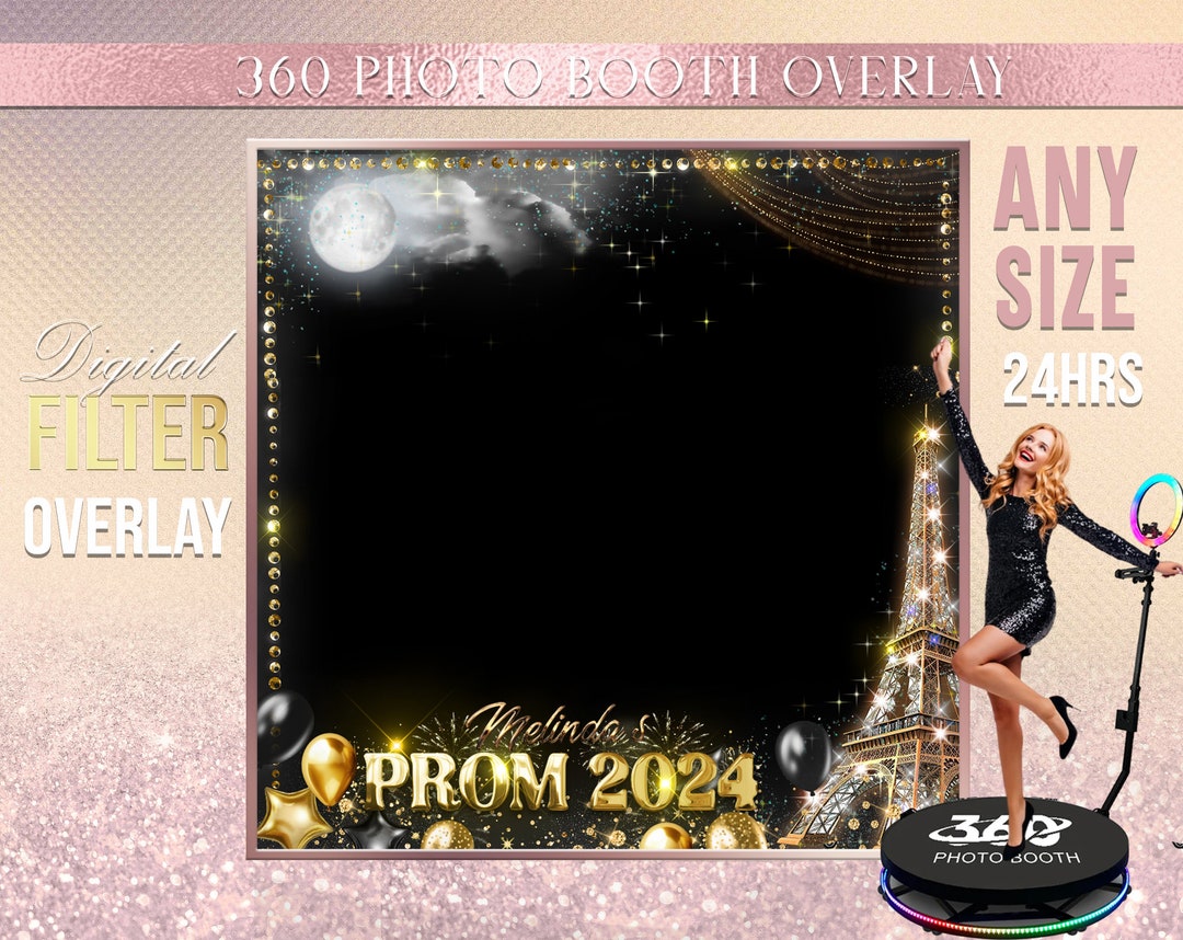 360 Overlay Nights in Paris Photo Booth Template,prom Ball Video Booth ...