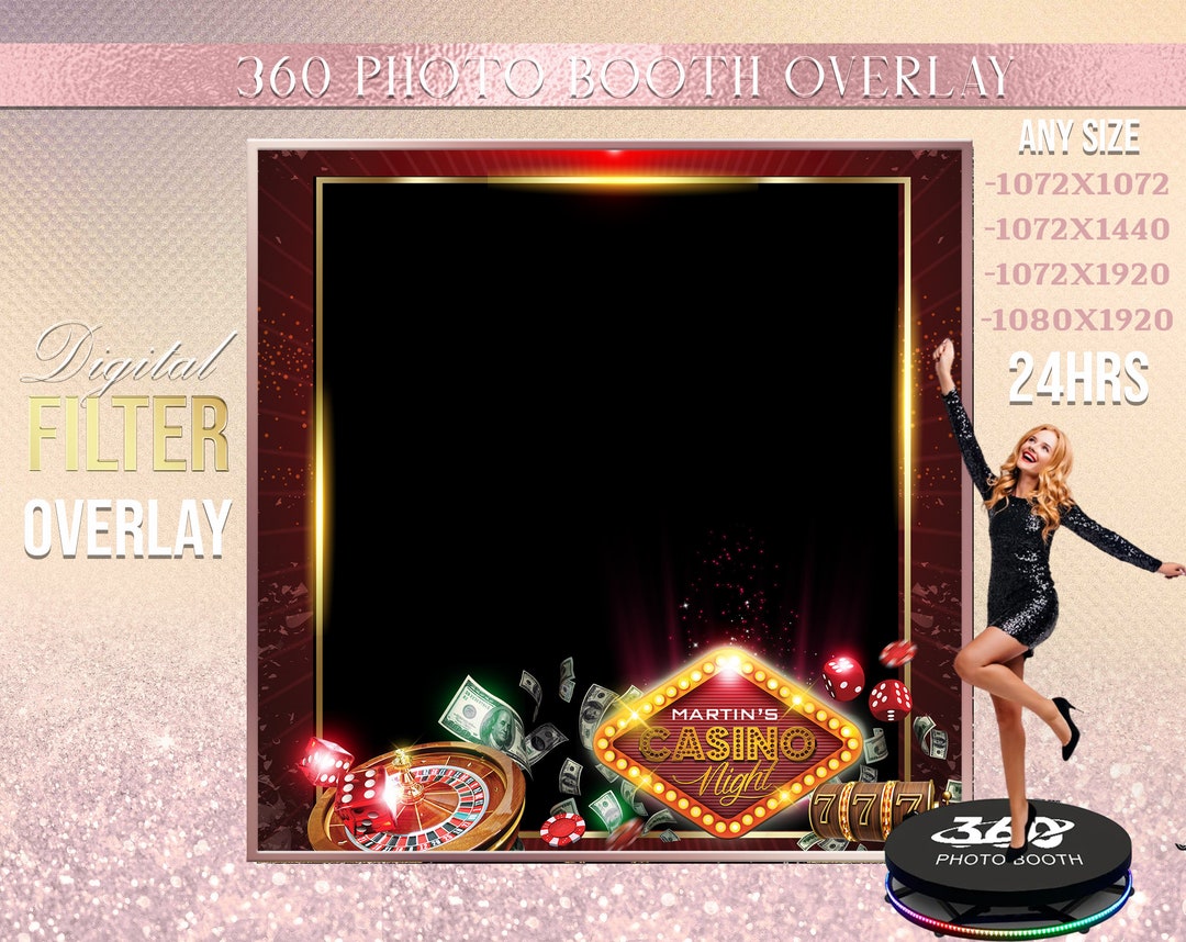 ANY SIZE Poker Night Birthday Party 360 Photo Booth Template, Casino ...