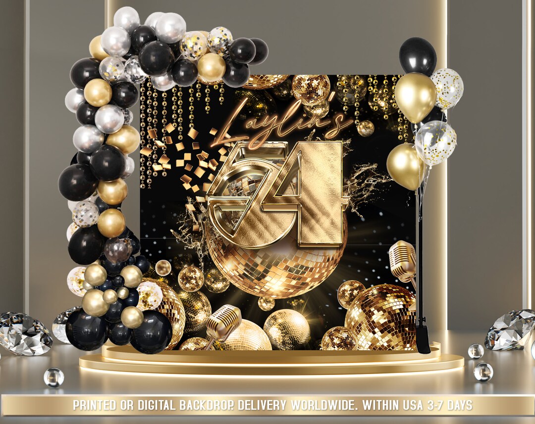 PRINTED or DIGITAL, Studio 54 Backdrop, Disco Backdrop Design, 70s ...