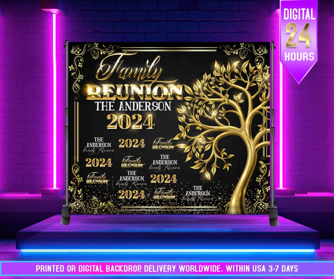 Family Reunion Backdrop, Backdrop Banner Family Reunion, Step & Repeat ...