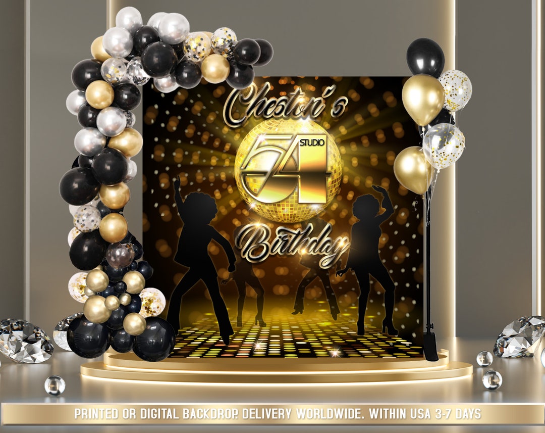PRINTED or DIGITAL, Studio 54 Backdrop, Disco Backdrop Design, 70s ...