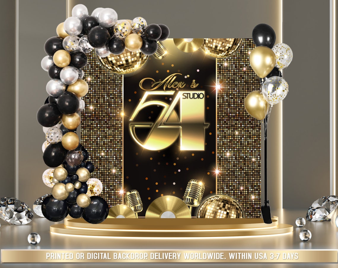 PRINTED or DIGITAL, Studio 54 Backdrop, Disco Backdrop Design, 70s ...