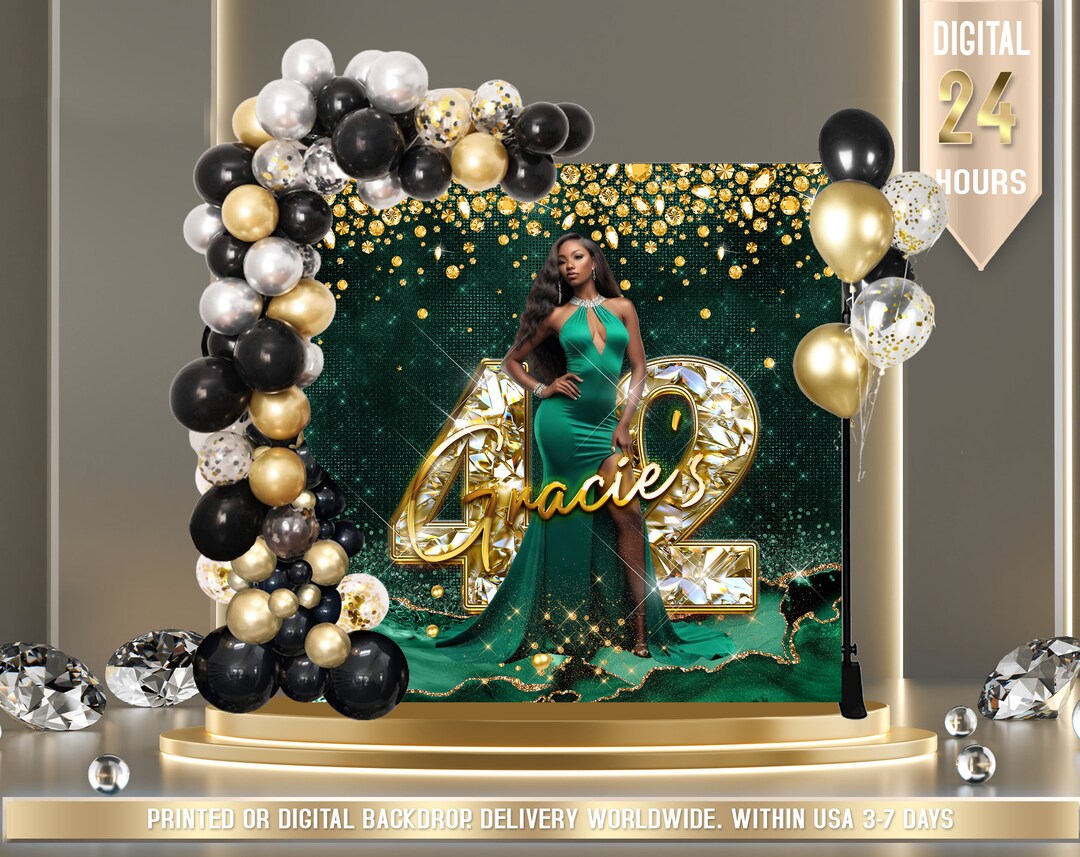 Emerald Agate Birthday Backdrop | Emerald Marble Background | Emerald ...