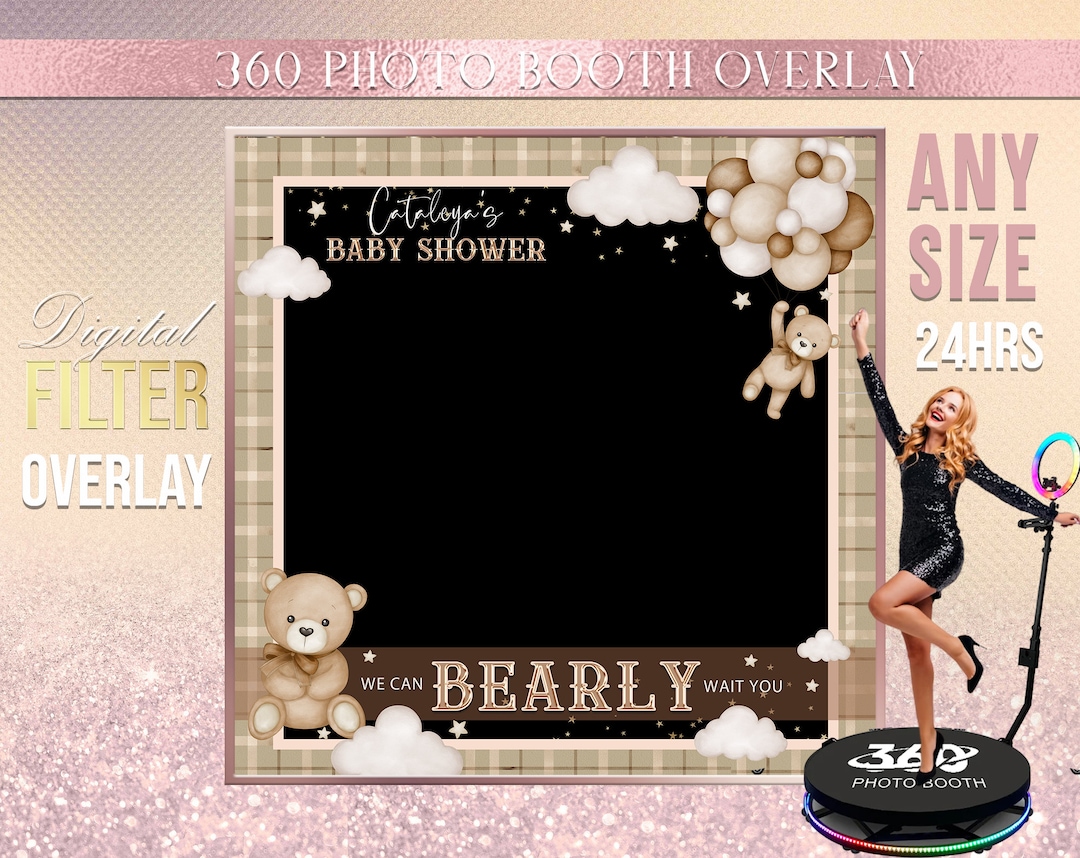 Bear Photo Booth, We Can Bearly Wait Template, Bear Baby Shower Photo ...