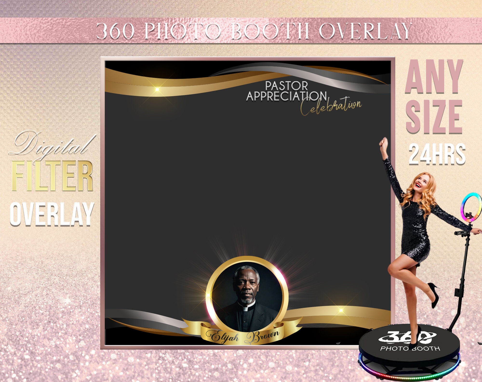 Church 360 Photo Booth Overlay, Pastoral Announcement 360 Booth ...