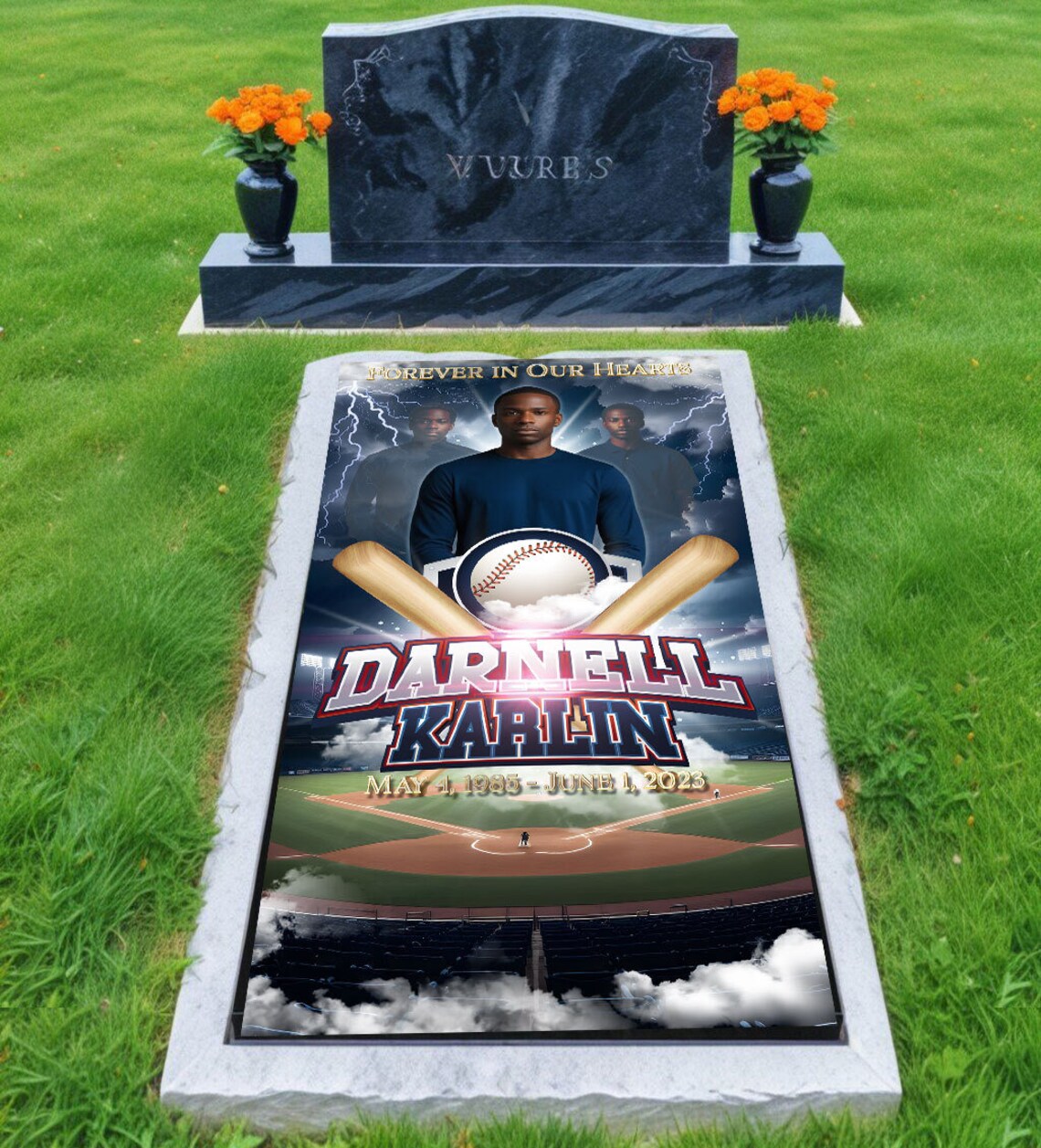Printed Grave Blanket | Baseball Funeral Wrapper | Custom Grave Bkanket ...