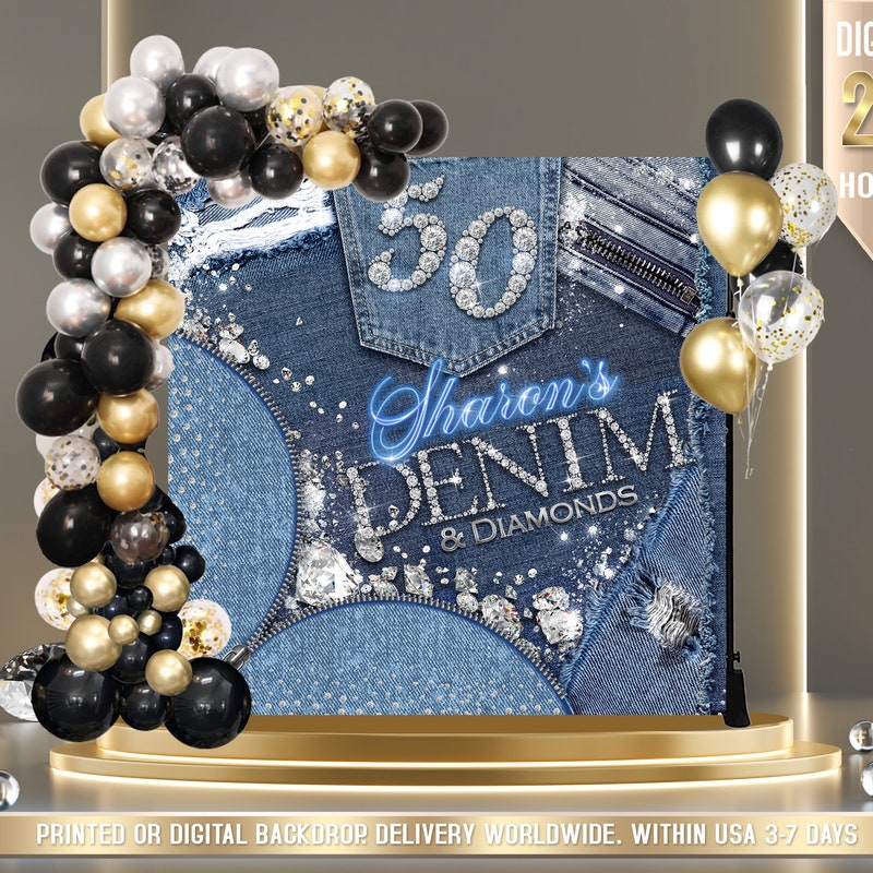 Denim Party Decor - Etsy