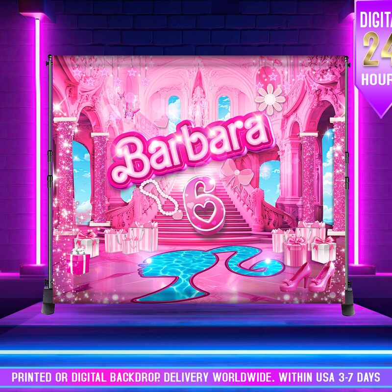 Barbie Backdrop - Etsy