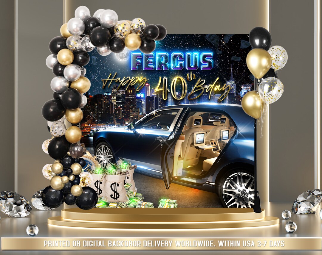 Money Backdrop Dollar Bill Banner Cash Birthday Backdrop Cash Backdrop ...