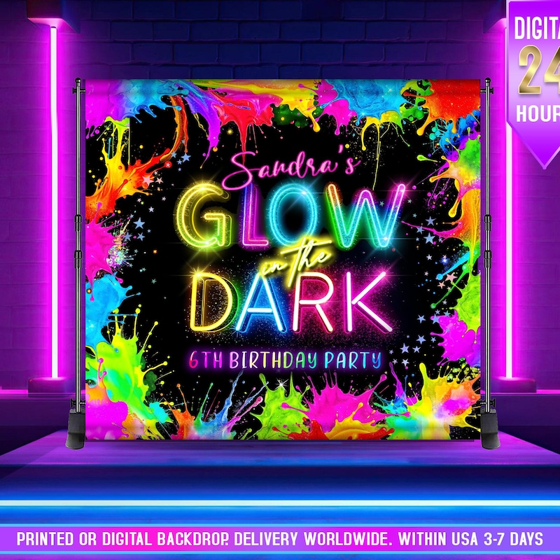 Glow Party Backdrop - Etsy
