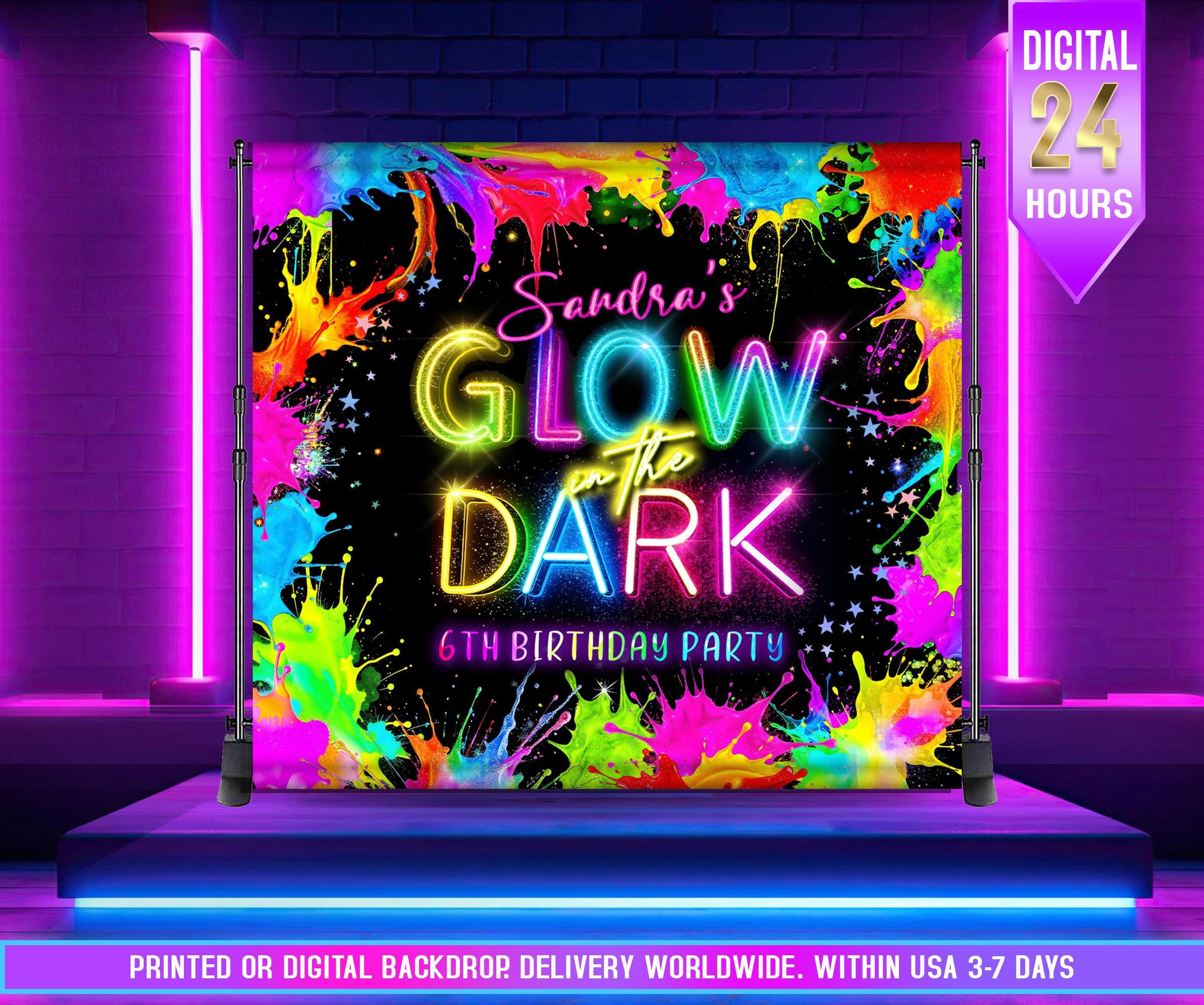Glow in the Dark Backdrop, Glow Background, Neon Glow Backdrop, Paint ...