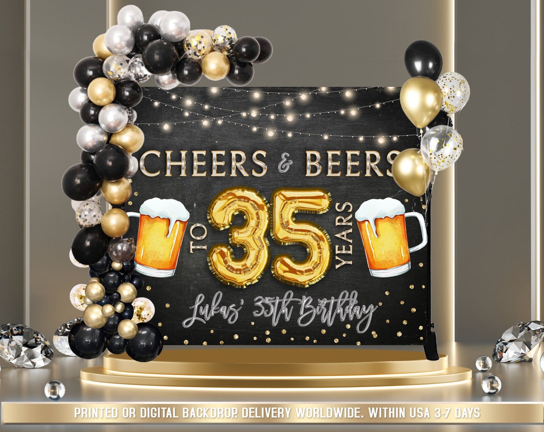Cheers and Beers Backdrop | Beer Backdrop | 30 Years, 40 Years, 50 ...