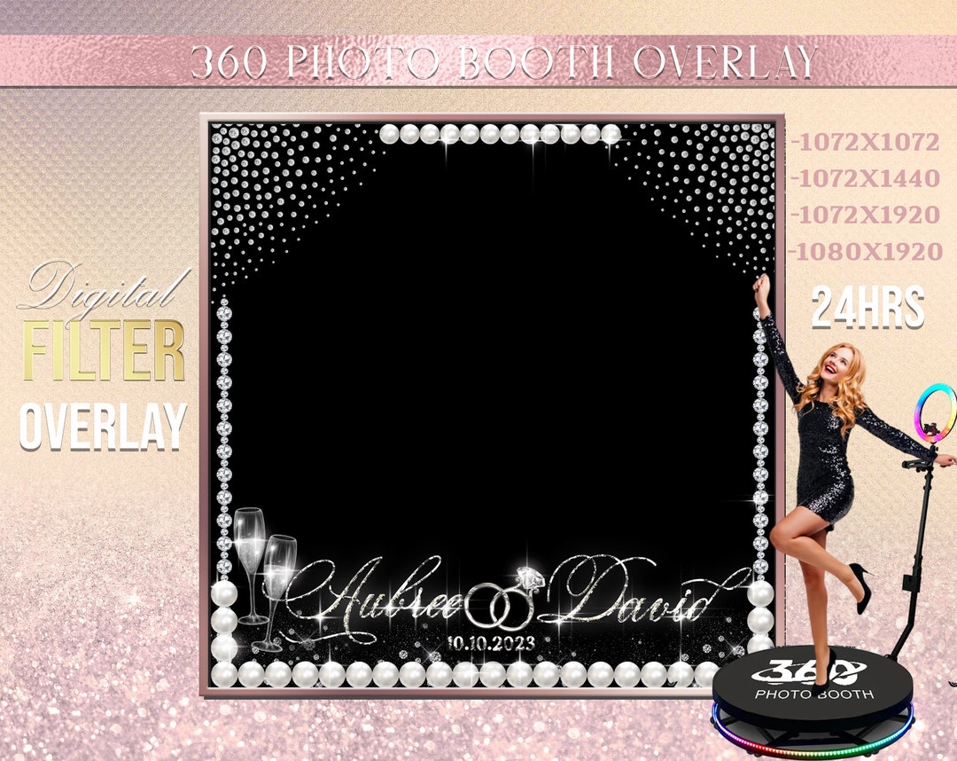 Pearls and Diamonds Wedding Photo Booth Photo Template, Engagement ...