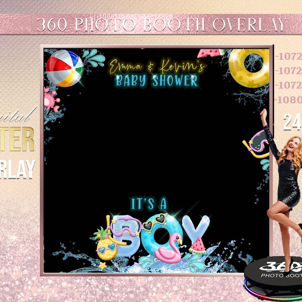 360 Photo Booth Overlay Template Baby Shower - Etsy