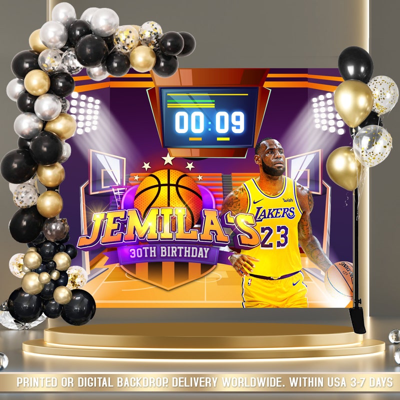 Basketball Backdrop - Etsy