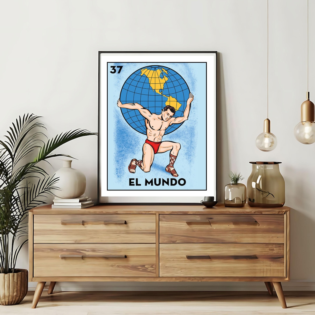 Mailed Printed Only | El Mundo Loteria Cards | Loteria Hand Drawn Wall ...