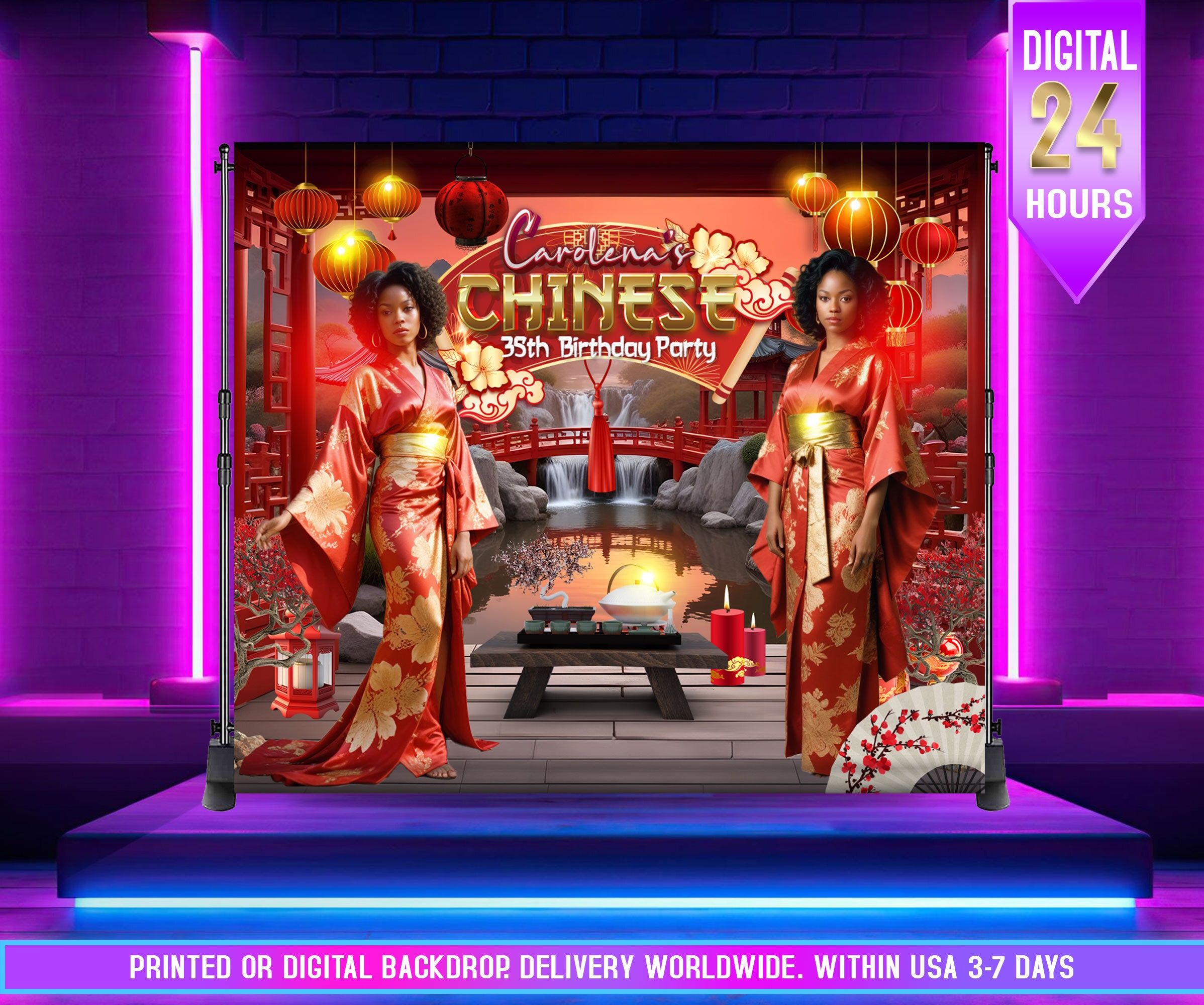 Chinese Backdrop Asian Birthday Backdrop Chinese Theme Backdrop Chinese ...