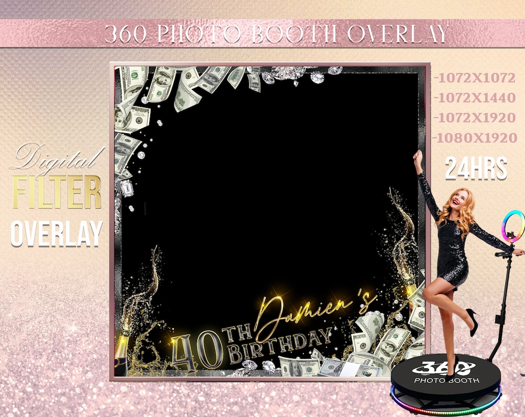 Money Photo Booth Photo Template Birthday Party, Dollars Birthday Photo ...