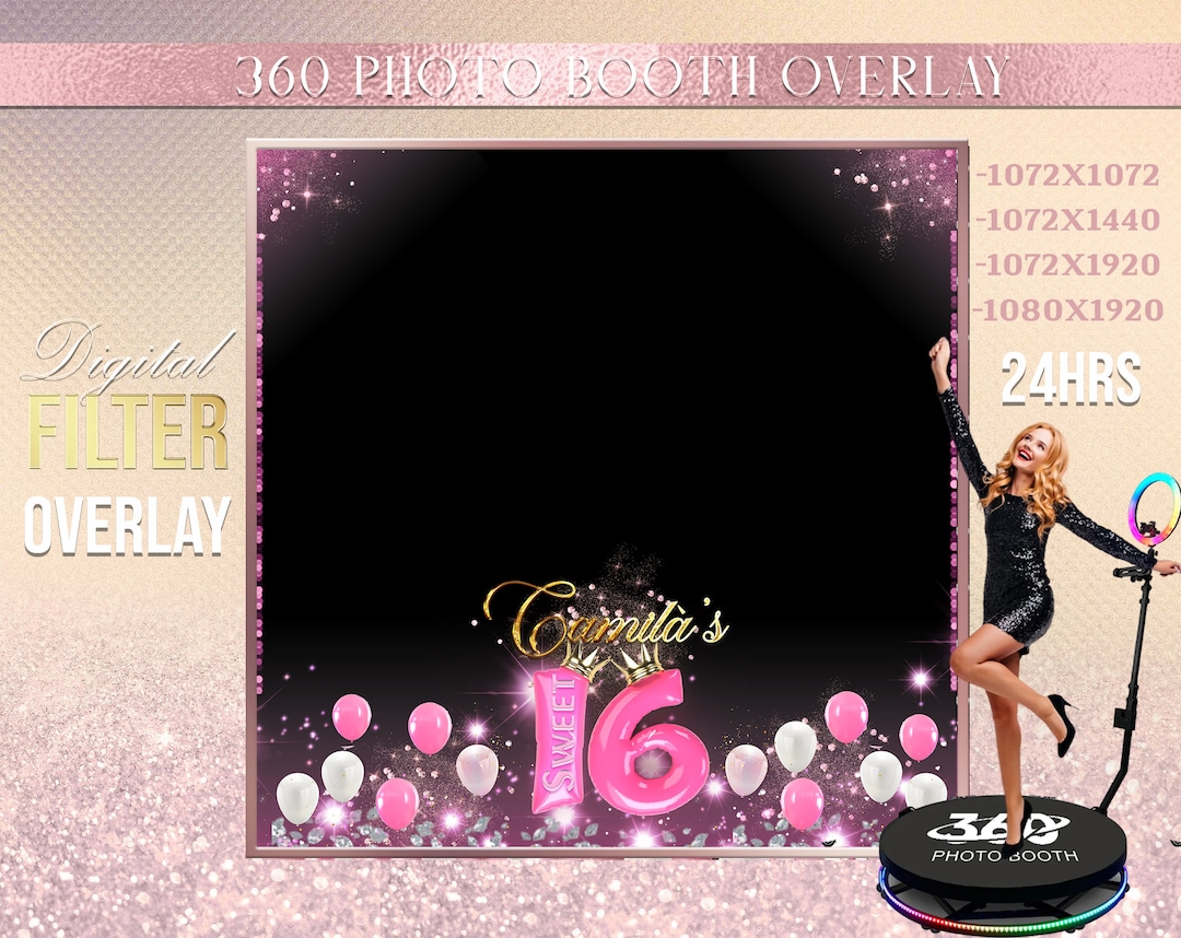 Sweet 16 Birthday Photo Booth Photo Template Sweet 16 - Etsy