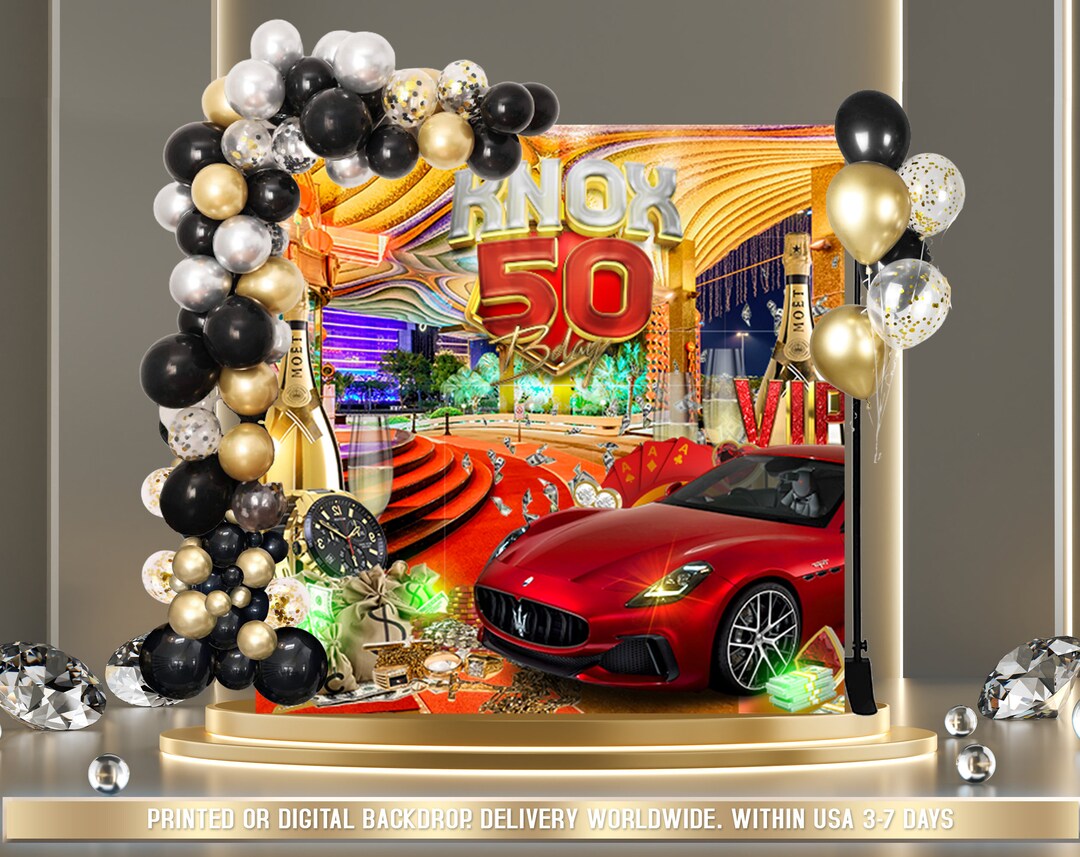 Casino Backdrop |money Backdrop| Dollar Bill Banner| Cash Birthday ...