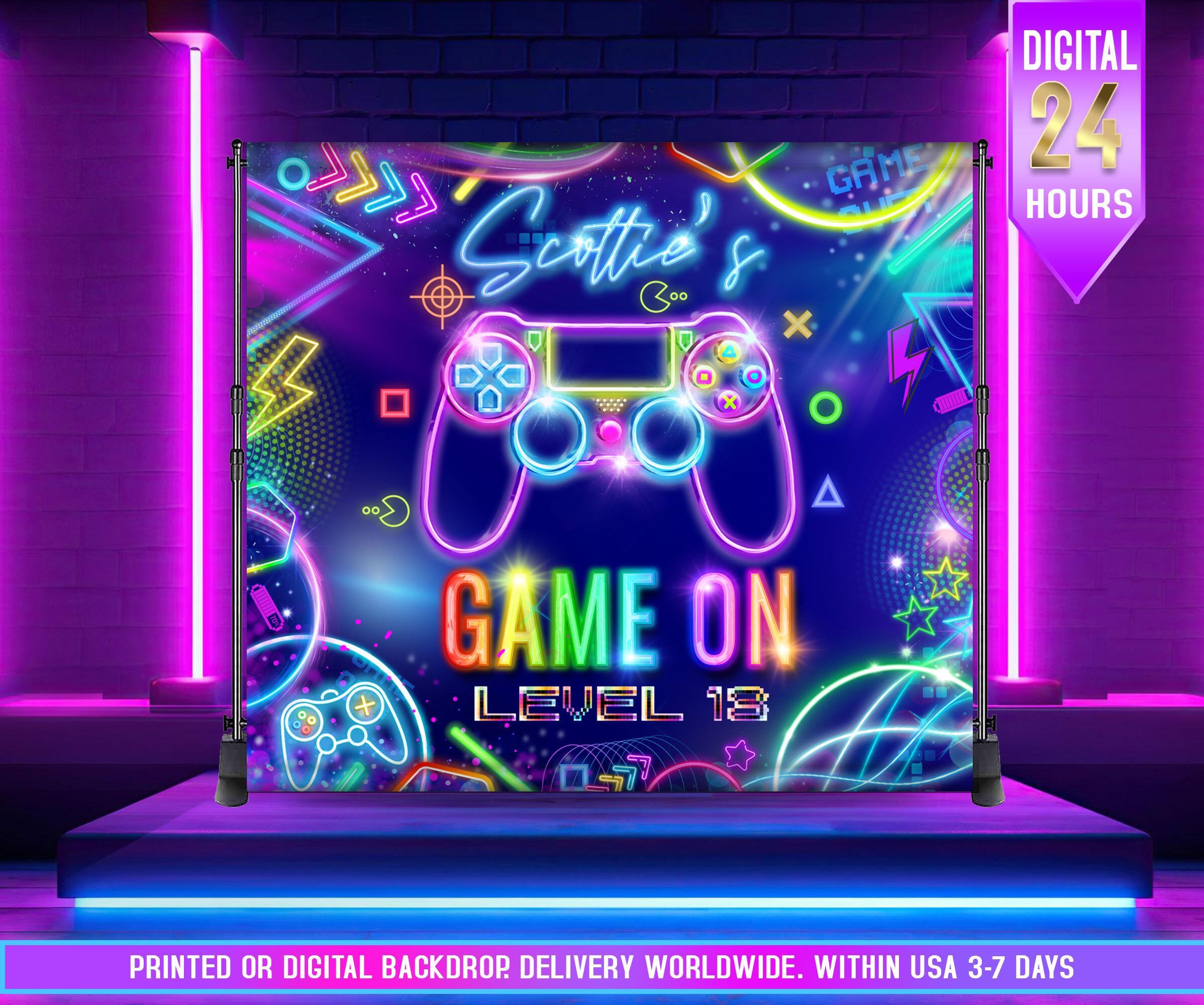 Game Night Backdrop, Game on Backdrop, Video Games Banner, Games ...