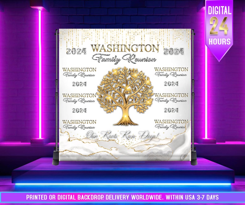 Family Reunion Backdrop, Backdrop Banner Family Reunion, Step & Repeat ...